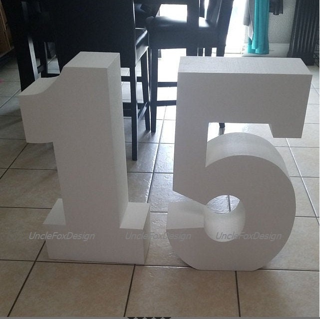 Styrofoam Numbers 3d Ft - Etsy