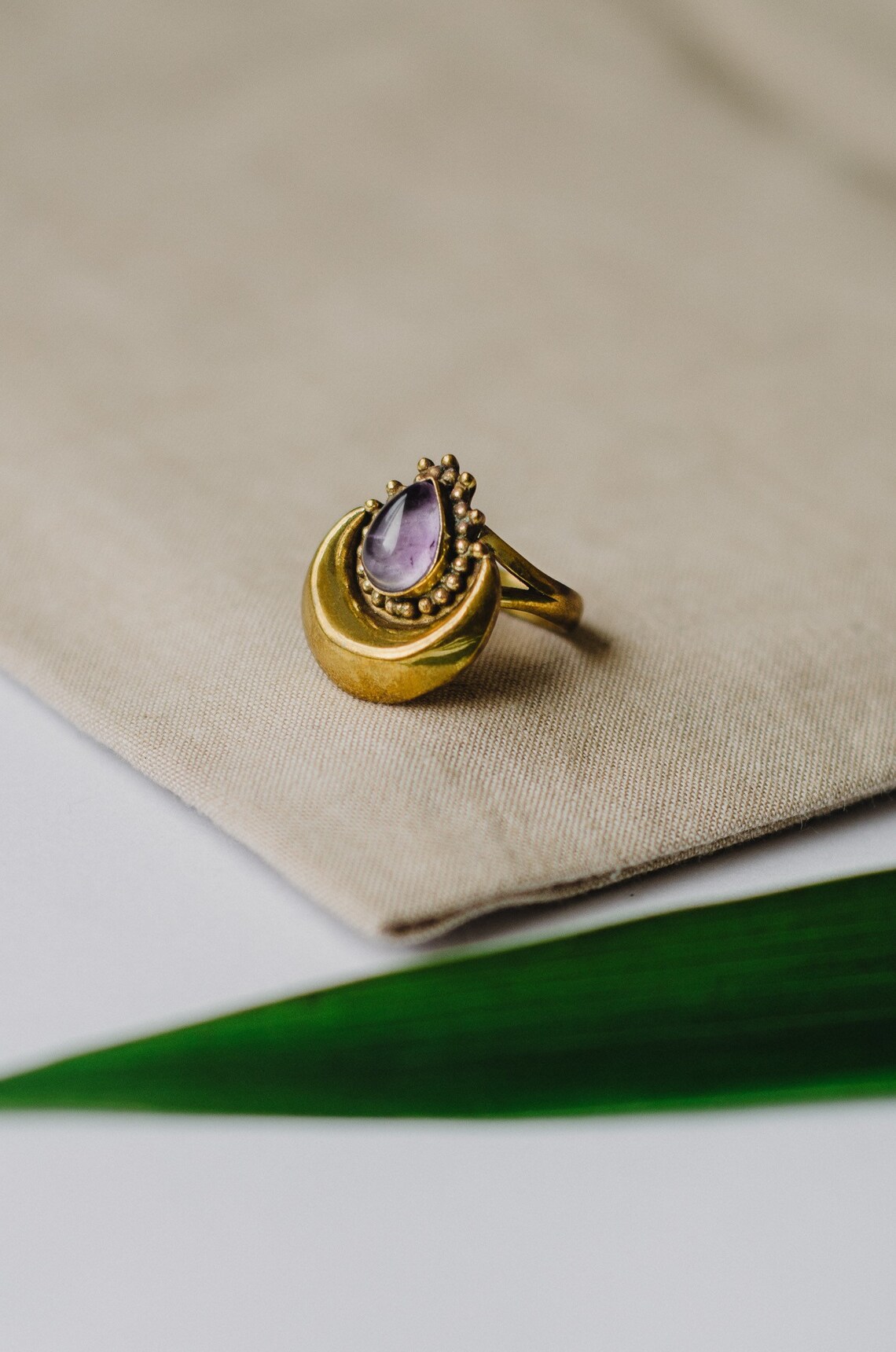 Moon Devi Ring, Labradorite, Turquoise, Tiger's Eye, Amethyst ...