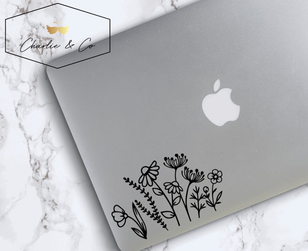 Wildflower Vinyl Decal, Wildflower Laptop Sticker - Etsy