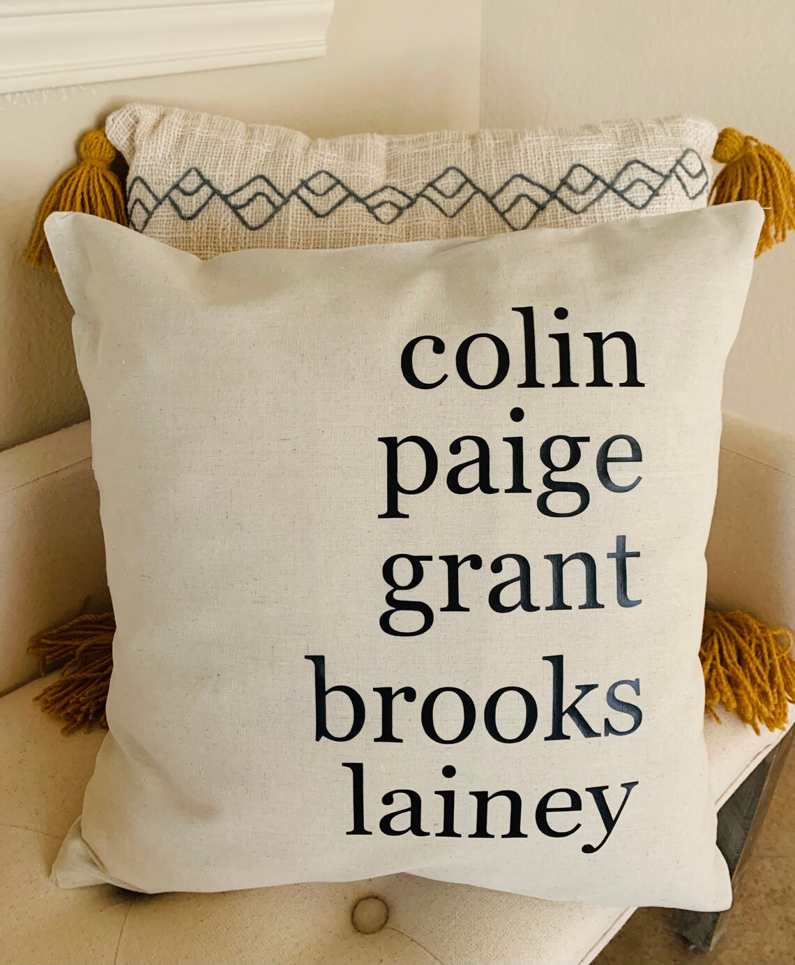 Personalized Name Pillow Cover, Personalized Pillow Cover, Personalized ...