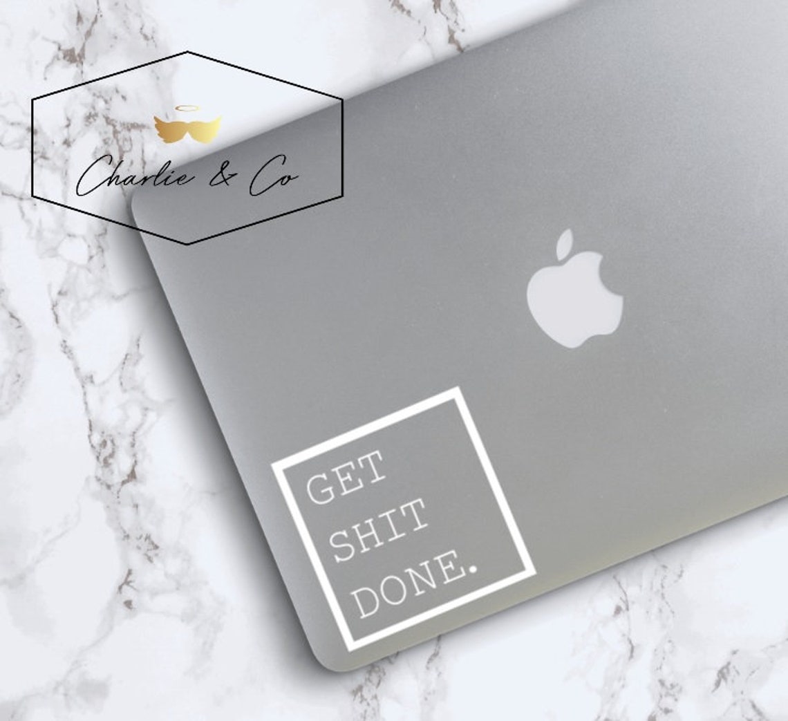Get Shit Done Laptop Stickers Vinyl Decal Decals Car | Etsy