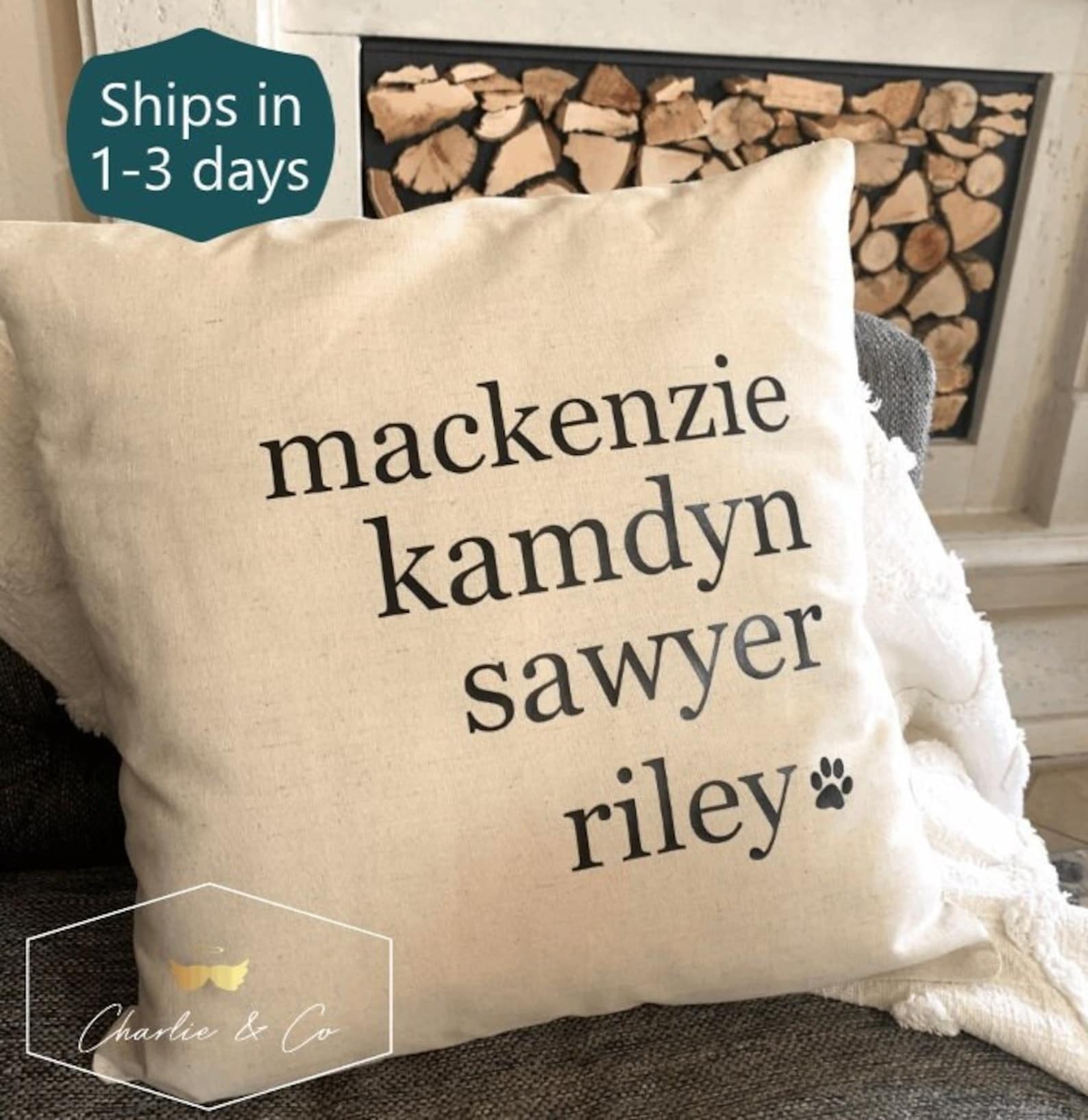 Personalized Name Pillow Cover, Personalized Pillow Cover, Personalized ...