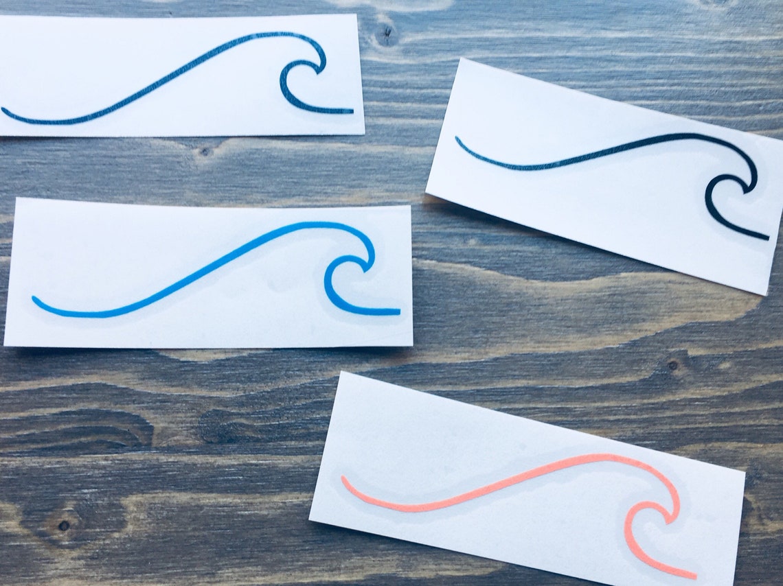 Beach Wave Decal Laptop Stickers Vinyl Decal Decals Car | Etsy