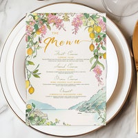 Vintage Dinner Party Menu Card: Handwritten Italian Design (digital ...
