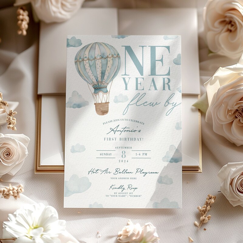 Balloon Invitation - Etsy