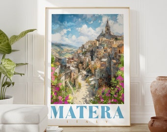 Matera Italy Travel Wall Art Poster Print - Etsy