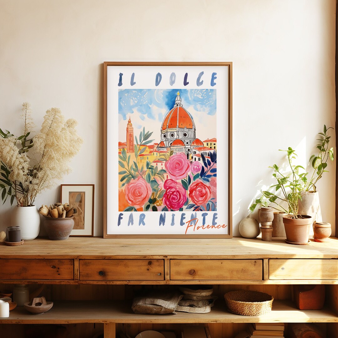 Il Dolce Far Niente Florence Italy Printable DIGITAL Art, Italian Quote ...