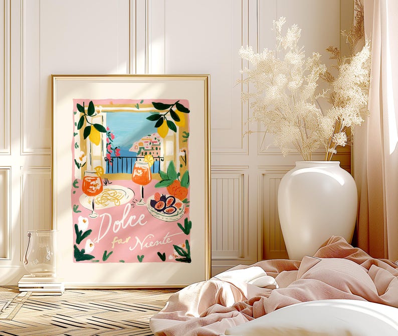 Italian Al Fresco Art Print: Amalfi Coast Kitchen Decor - Etsy