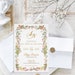 Vintage Wildflower Frame Wedding Invitation Design, Custom Wedding ...