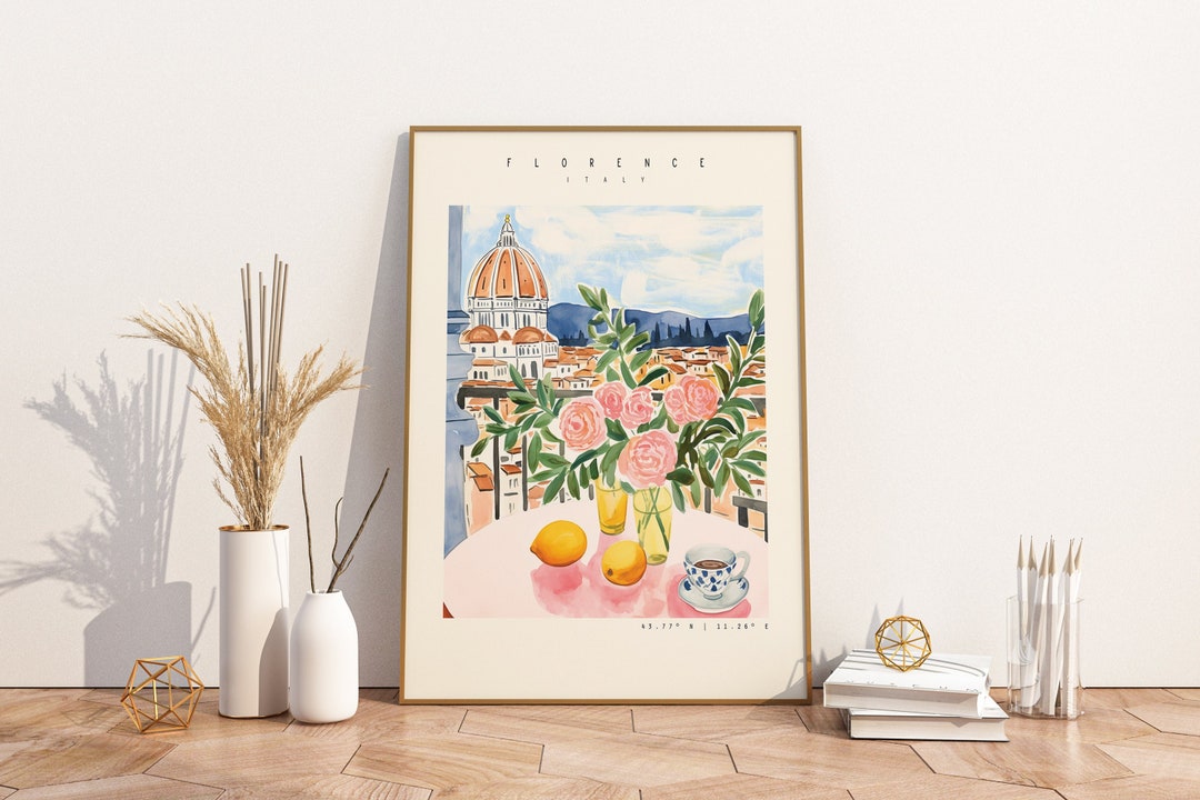 Florence Italy Rolled Poster Art Print, Italian Quote, Italy Travel ...