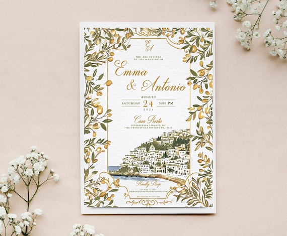 Italian Invitation Dinner Party Invitation DIGITAL VERSION ITALIAN