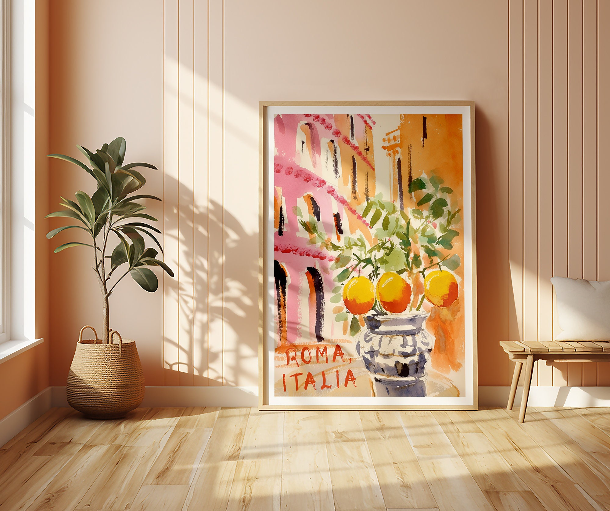 Rome Italy Watercolor Art Print: Colosseum Painting (digital Download ...