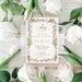 Vintage Wildflower Frame Wedding Invitation Design, Custom Wedding ...