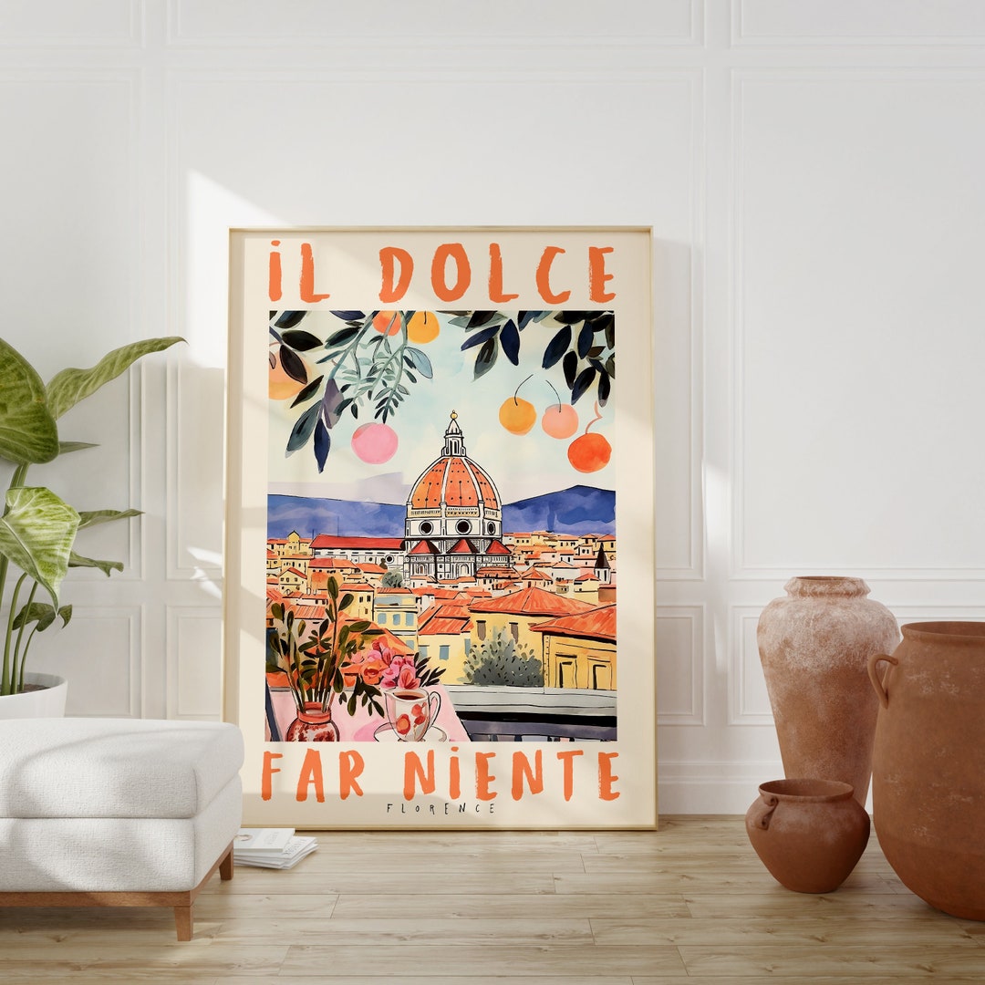 Il Dolce Far Niente Florence Italy Rolled Poster Italian - Etsy Canada