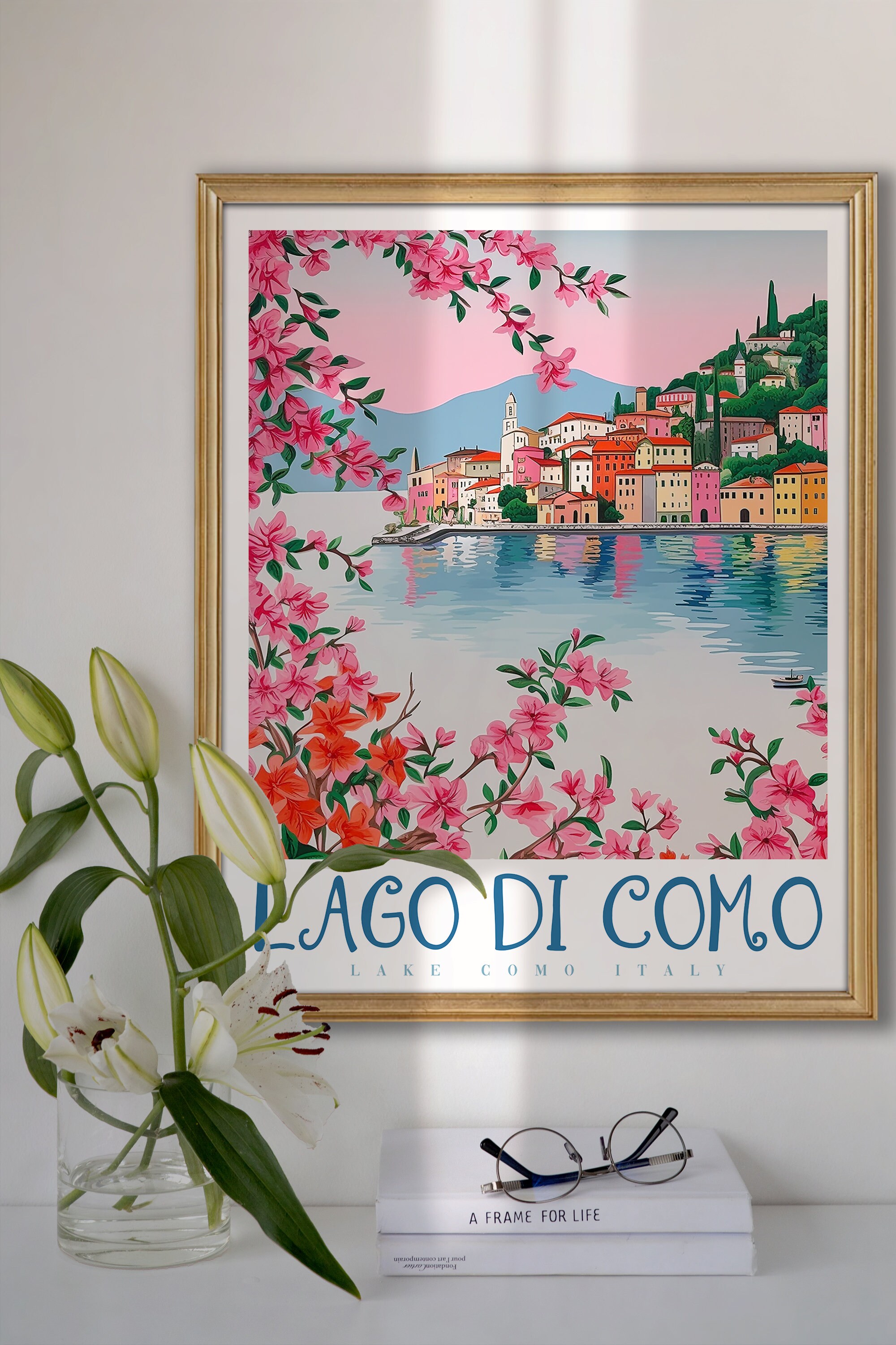 Lake Como Italy Printable DIGITAL Art Bellagio Varenna Lago - Etsy