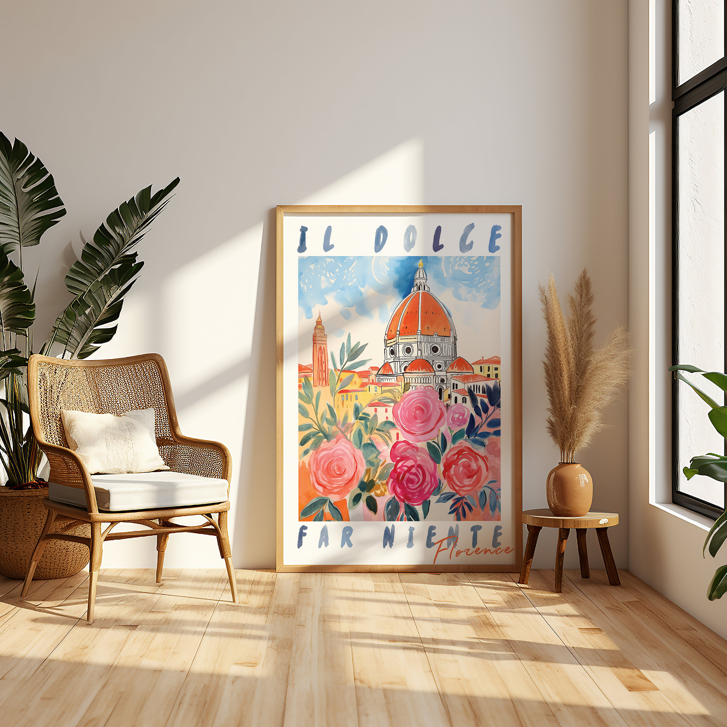 Il Dolce Far Niente Florence, Italy Rolled Poster, Italian Quote, Italy ...