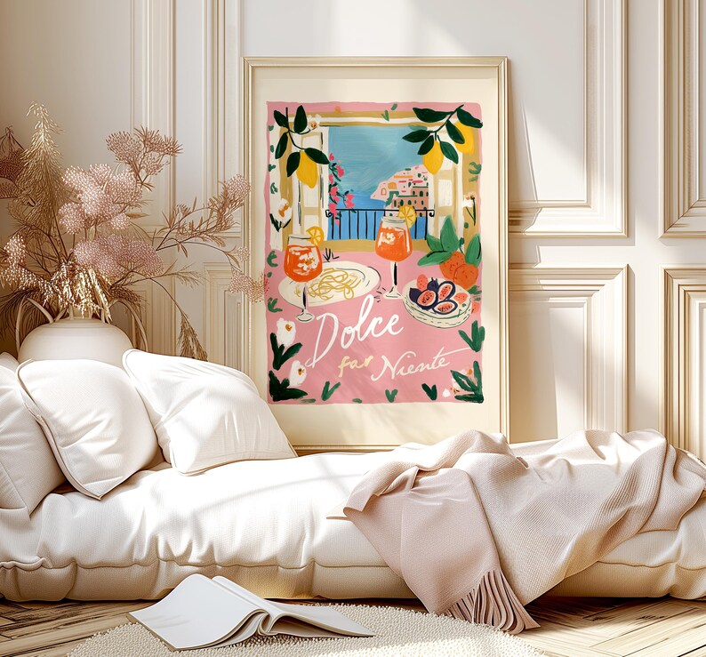 Italian Al Fresco Art Print: Amalfi Coast Kitchen Decor - Etsy