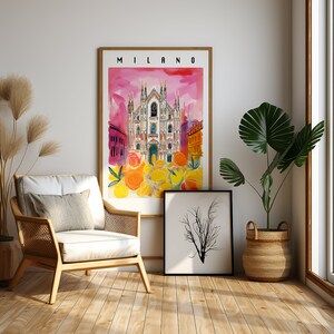 Colorful Milan Italy Printable DIGITAL Art, Duomo Di Milano Watercolor ...