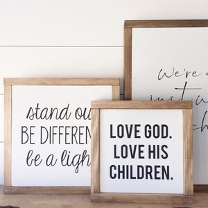 Stand Out Be Different Be a Light | 12" Square Sign | Modern Farmhouse ...