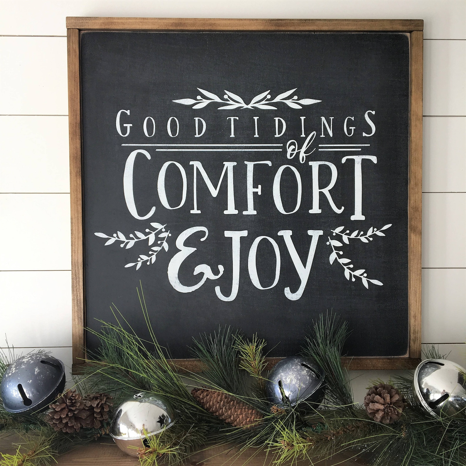 2'x2' Good Tidings of Comfort and Joy Modern - Etsy