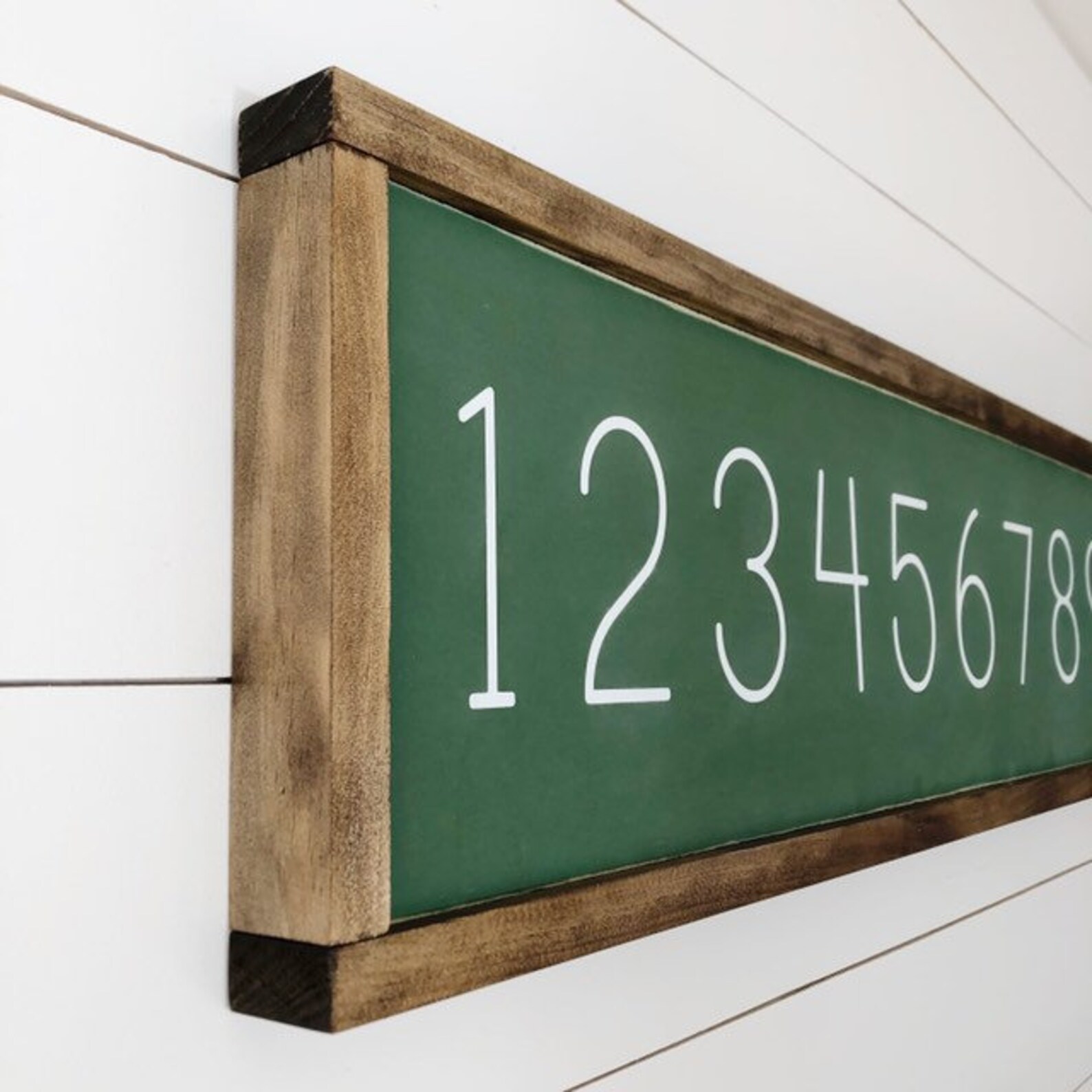 Numbers 1-10 Vintage Chalkboard Sign 9x36 Framed | Etsy