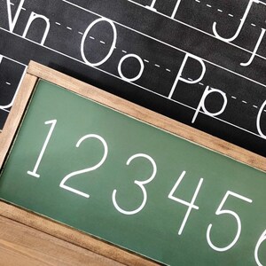 Numbers 1-10 Vintage Chalkboard Sign 9x36 Framed - Etsy