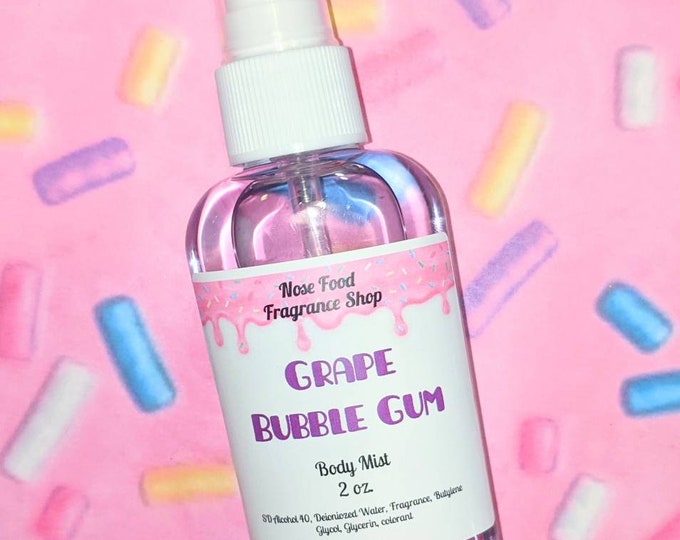 Grape Bubble Gum Body Mist, Perfume, Body Spray, Body Splash, Fragrance ...