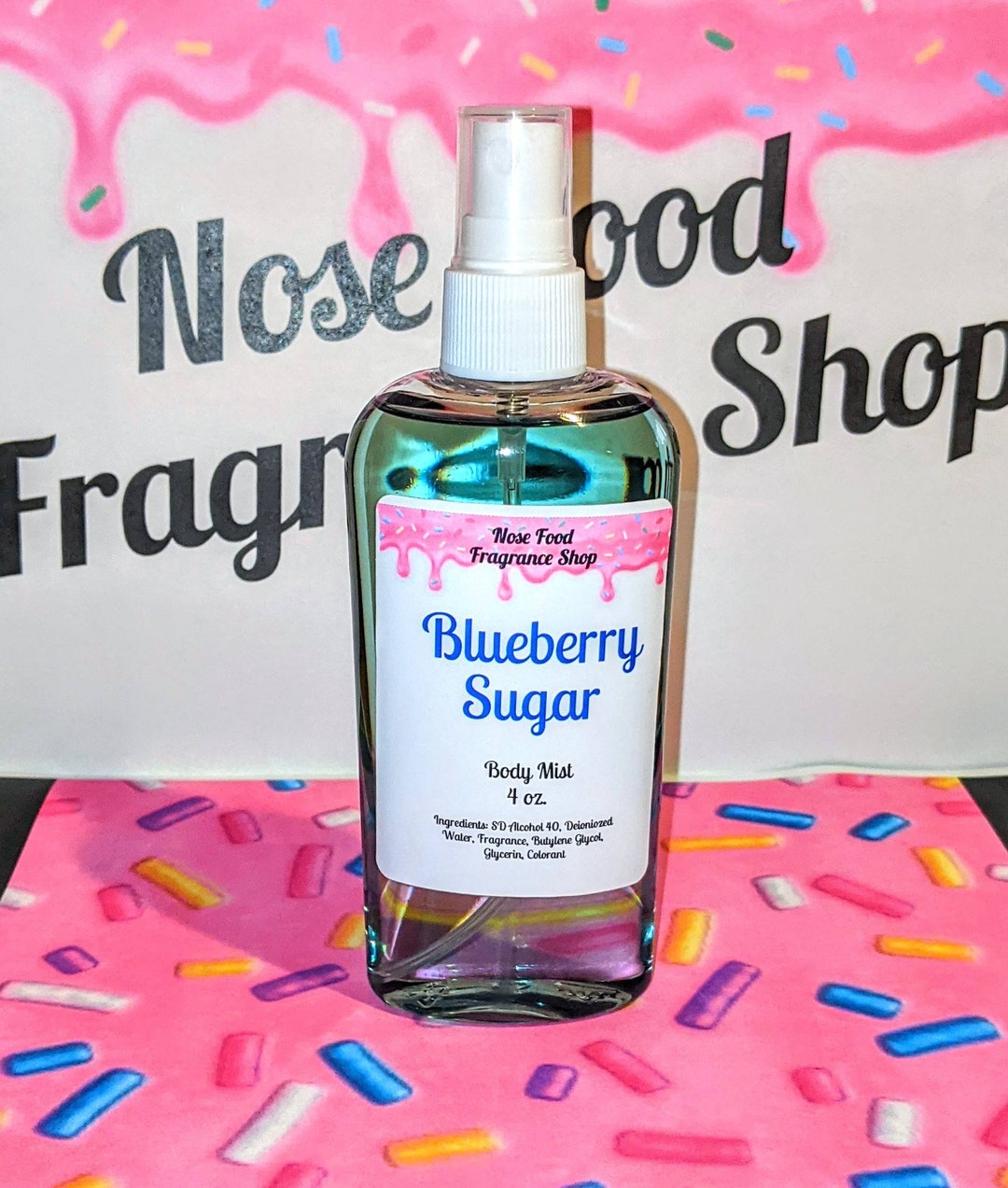 Blueberry Sugar Body Mist, Perfume, Body Spray, Body Splash, Fragrance ...