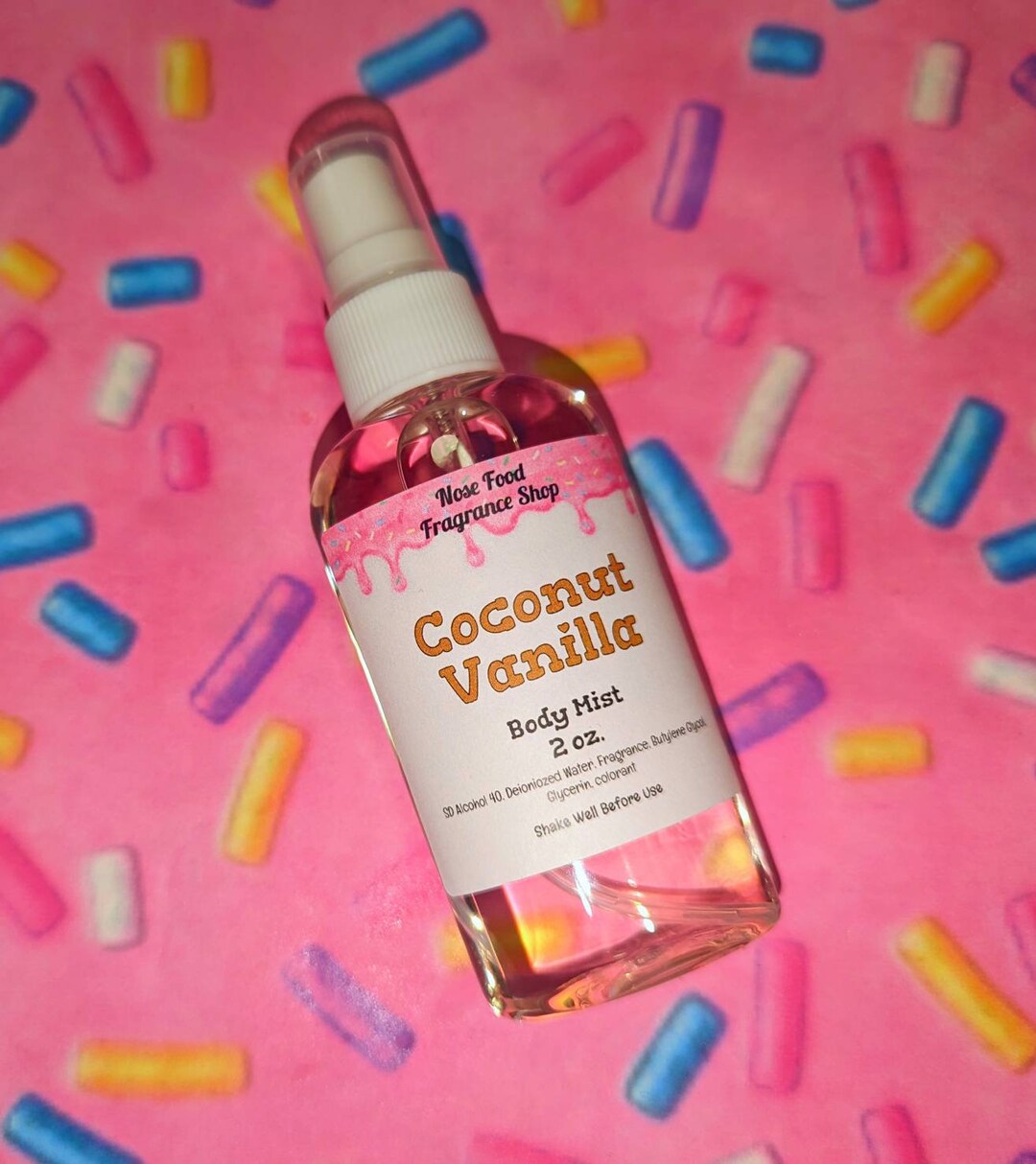 Coconut Vanilla Body Mist, Body Splash, Body Spray, Fragrance Mist ...