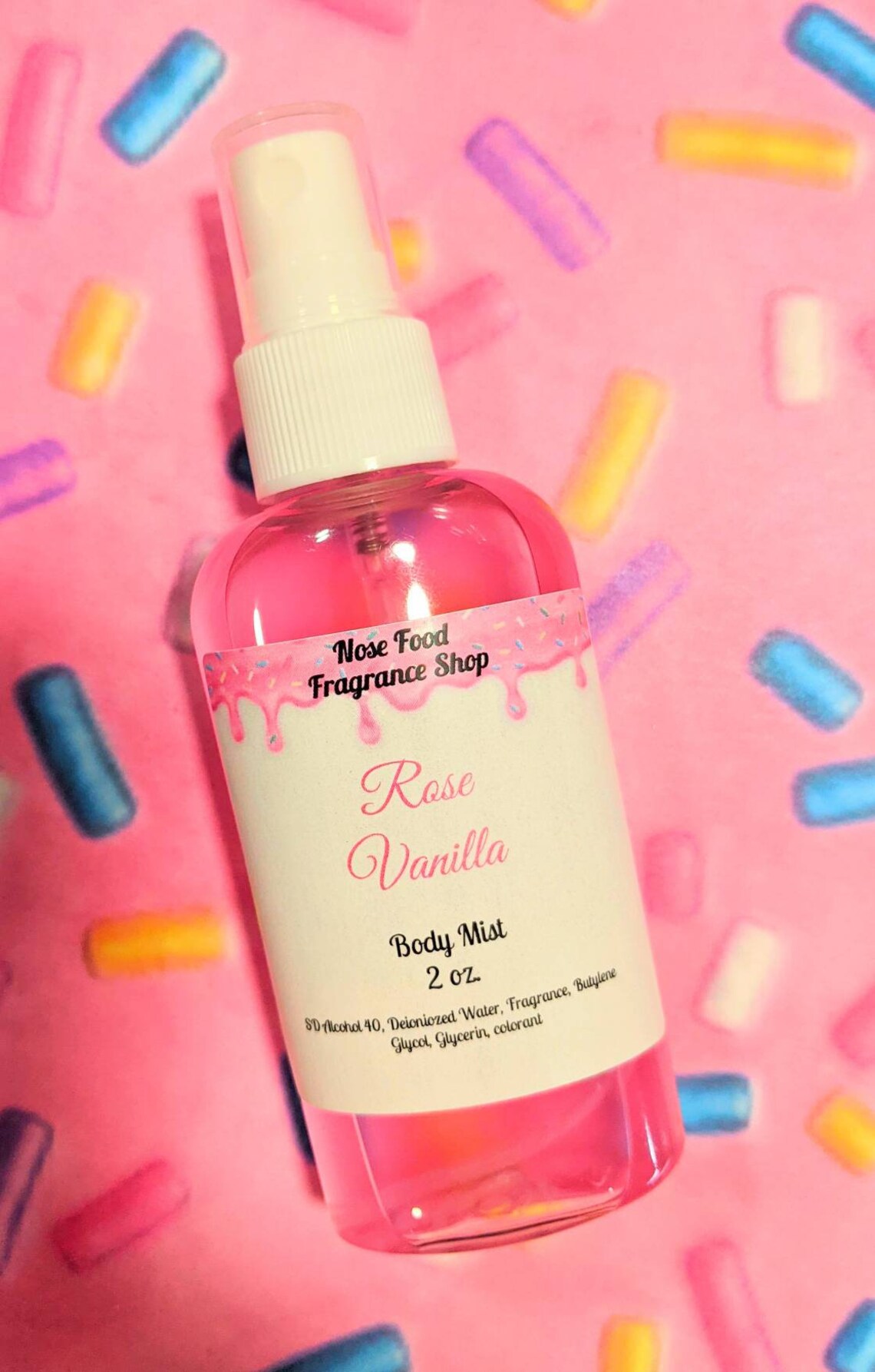 Rose Vanilla Body Mist, Perfume, Body Spray, Body Splash, Fragrance ...