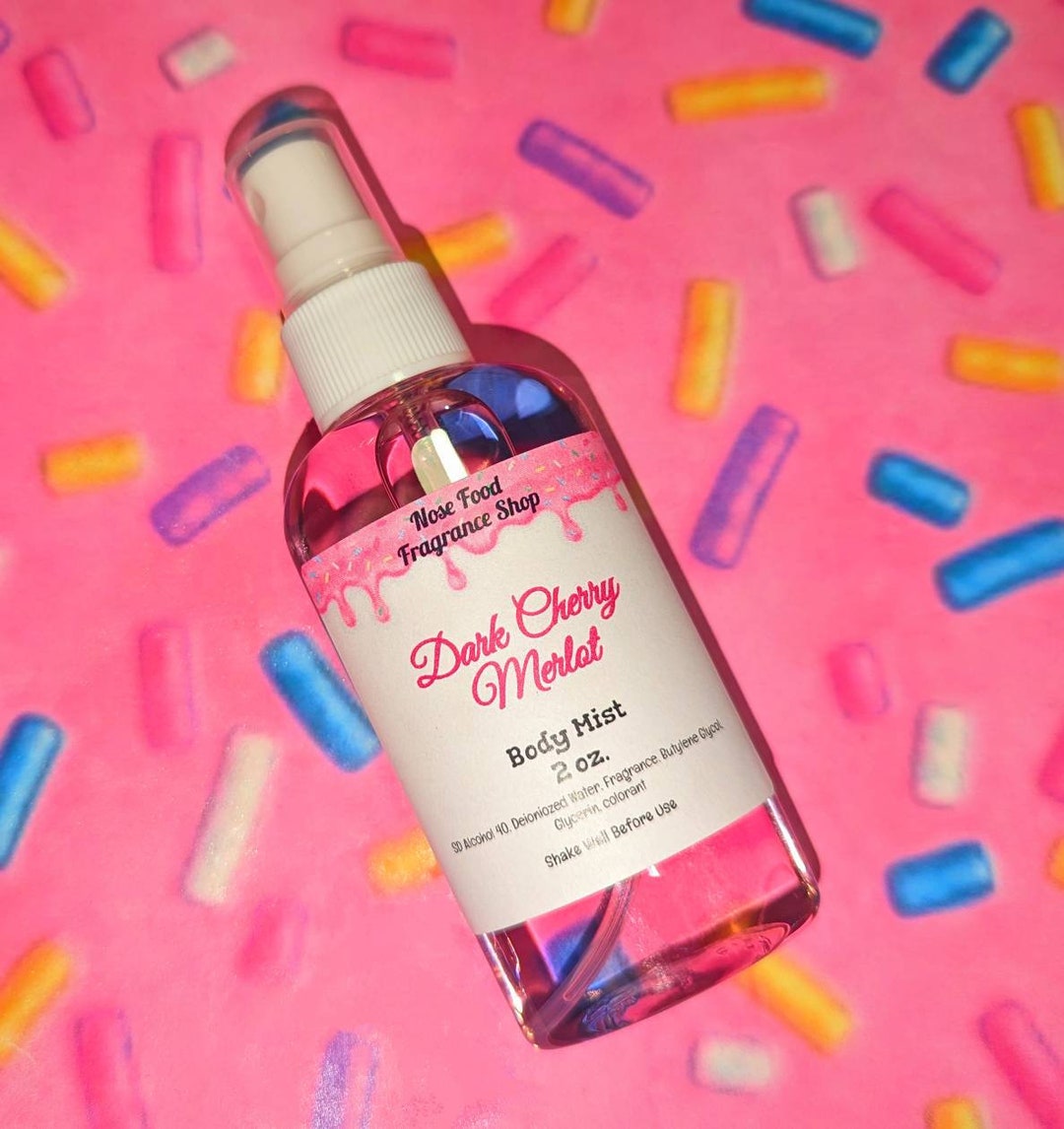 Dark Cherry Merlot Body Mist, Body Splash, Body Spray, Fragrance Mist ...