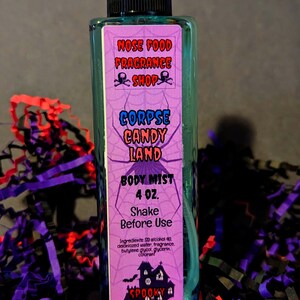 Corpse Candy Land Body Mist, Body Splash, Body Spray, Fragrance Mist ...