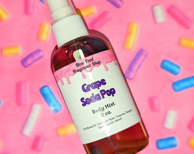 Grape Soda Pop Body Mist, Grape Fizz, Body Spray, Body Splash, Perfume ...