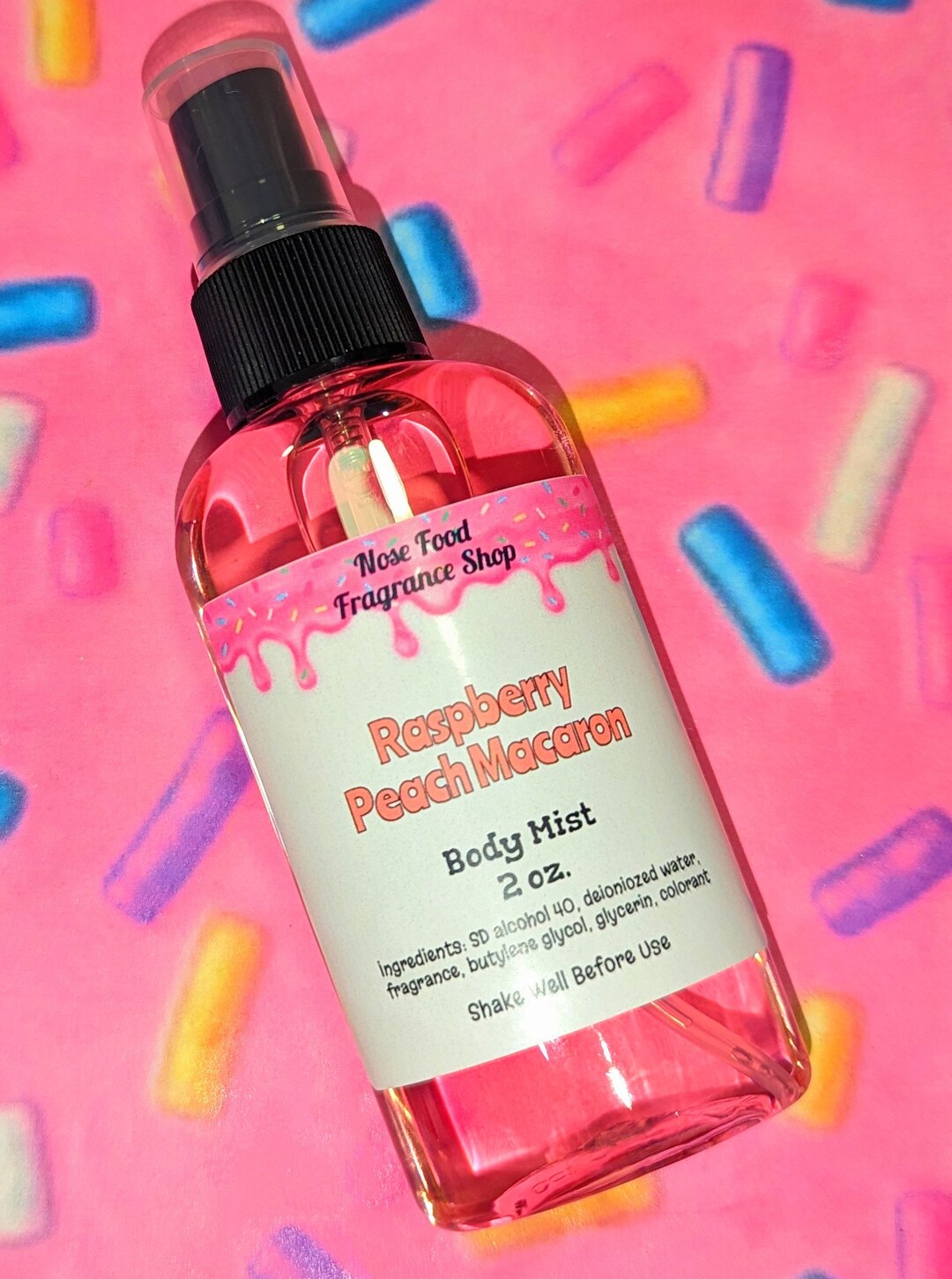 Raspberry Peach Macaron Body Mist, Body Splash, Body Spray, Fragrance ...