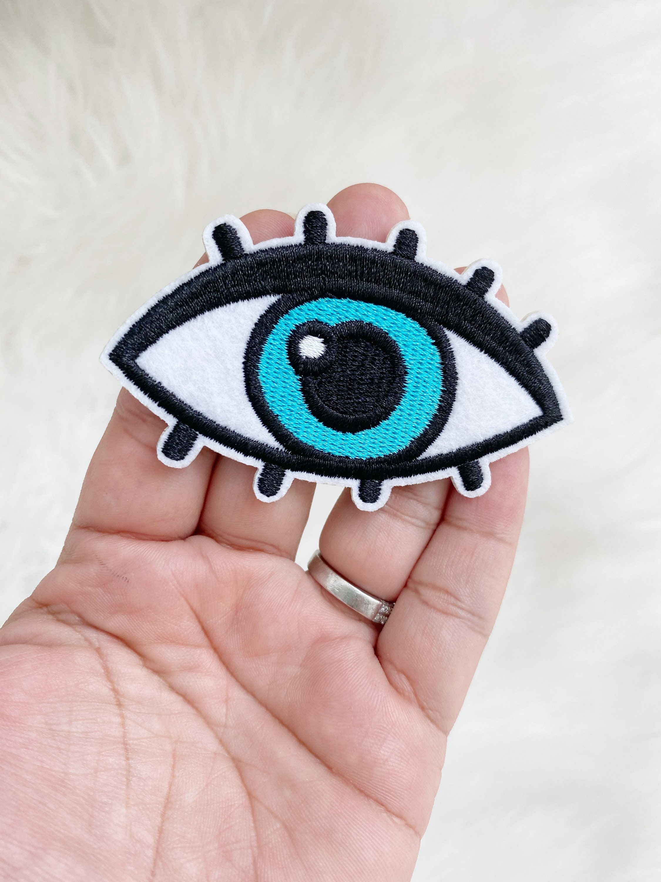 Evil Eye Iron on Patch OVERSIZED - Etsy