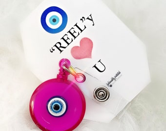 Evil Eye Badge Reel | Etsy
