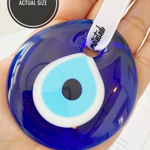 Large Original Evil Eye Glass Wall Decor and DUSTBAG - Etsy