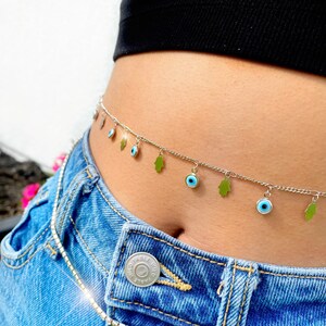 Exotic Evil Eye Belly Waist Chain - Etsy