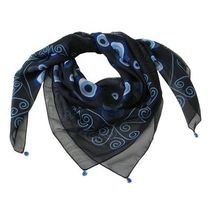 Evil Eye Print Silky Scarf & DUSTBAG - Etsy