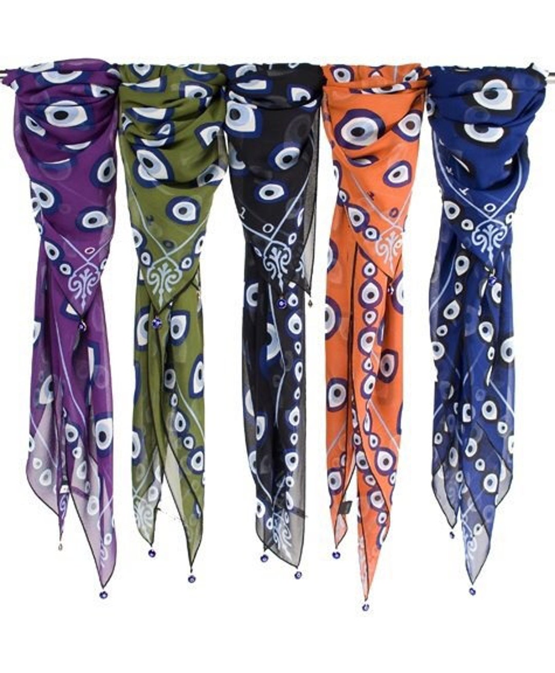 Evil Eye Print Silky Scarf & DUSTBAG - Etsy