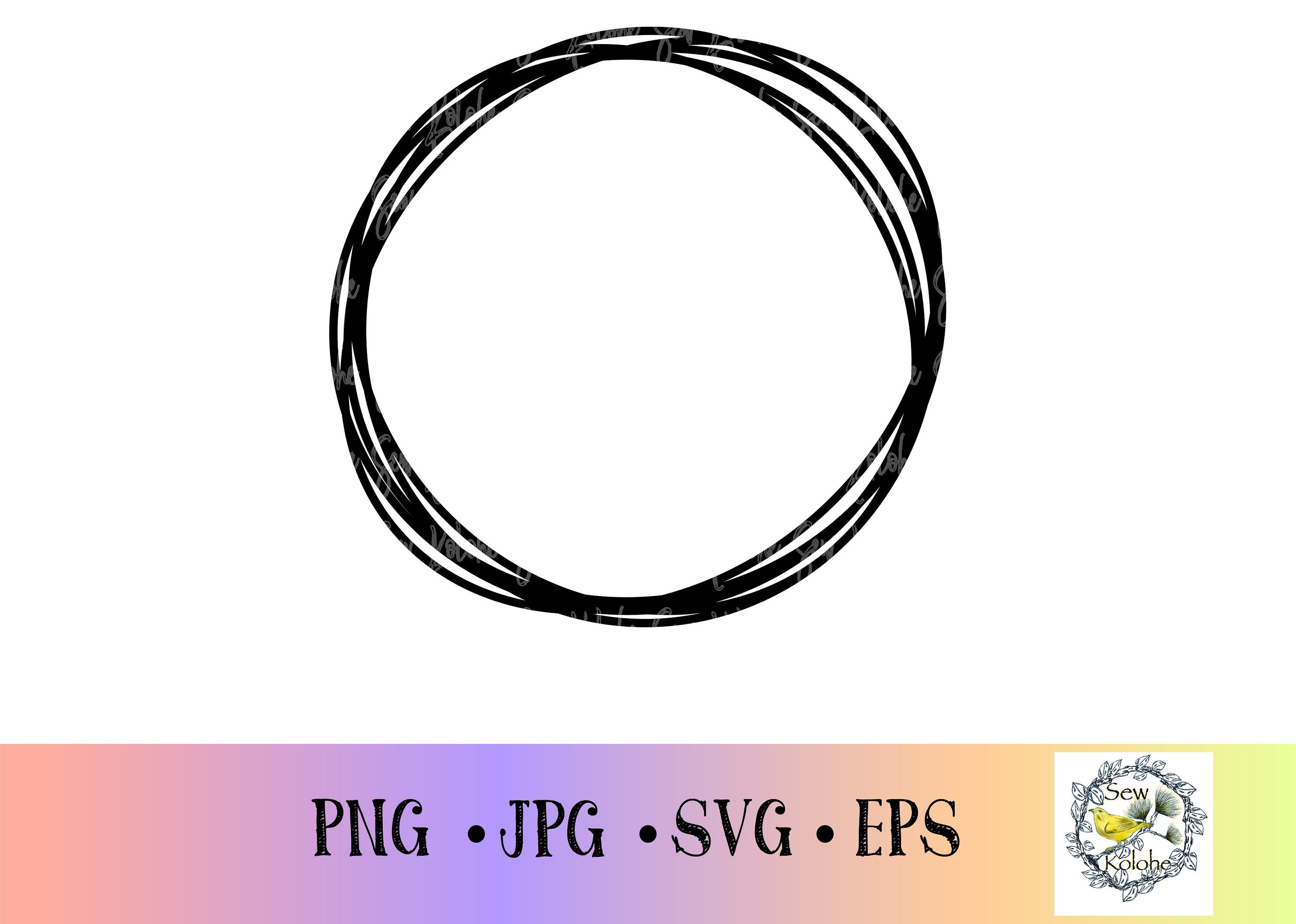 Layered Circle Frame, Shape SVG, Circle PNG, Frame SVG, Cut File ...