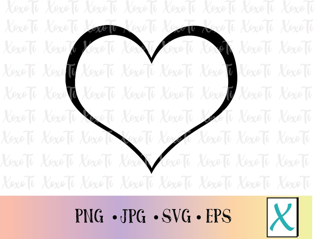 Heart Frame SVG – Thick Outline, Cricut Cut File (digital Download) - Etsy