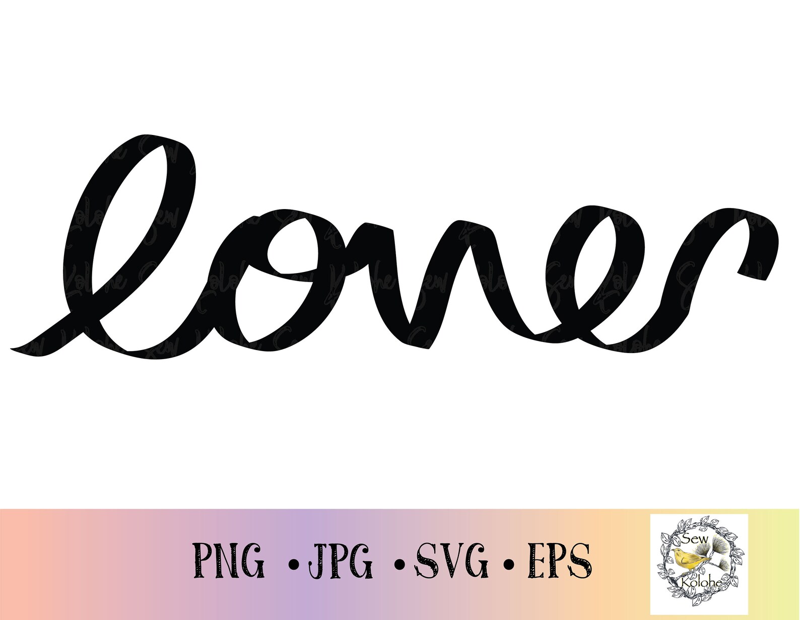 Handwritten Love SVG, Cursive Calligraphy Cut File (digital Download ...
