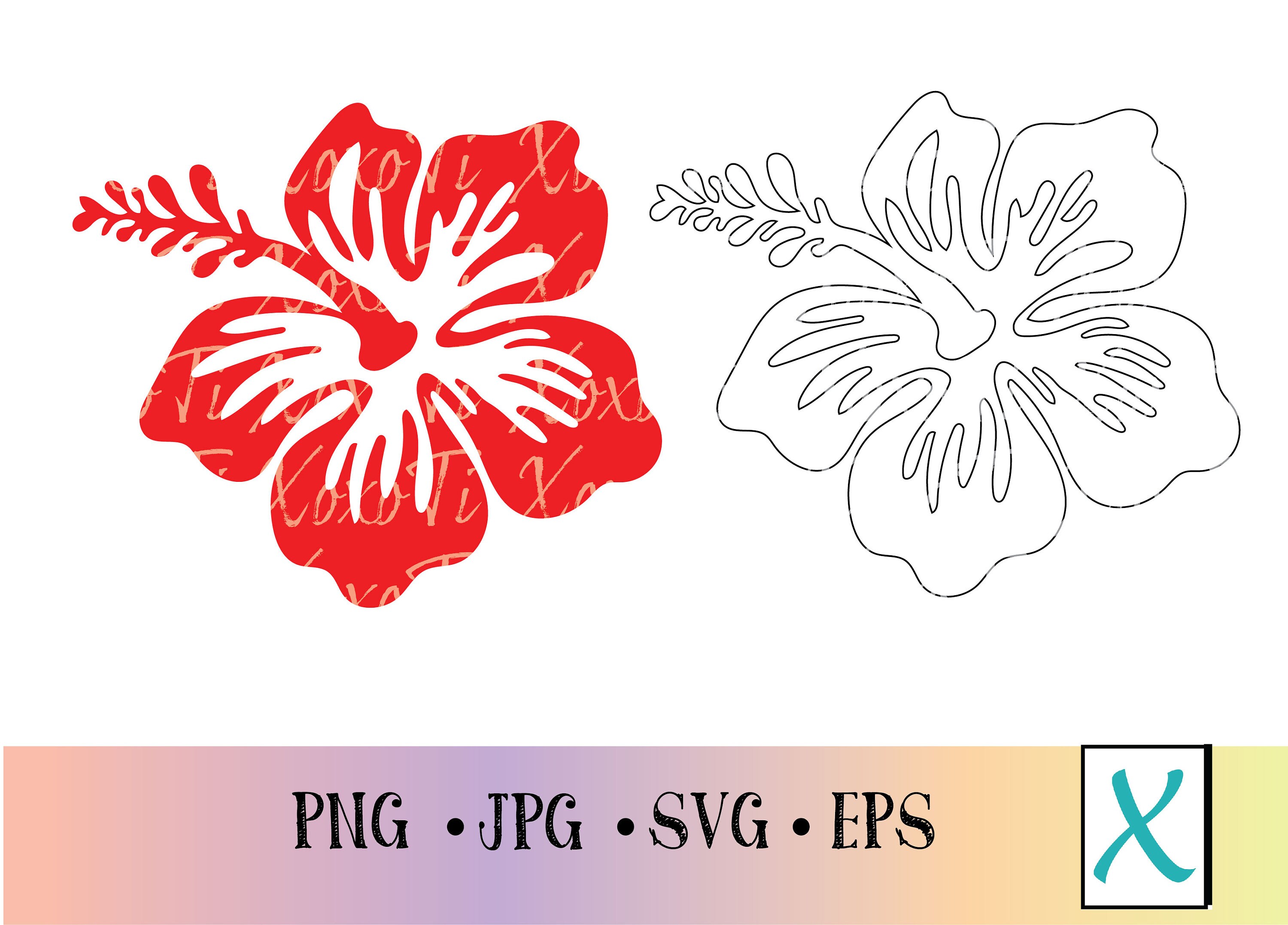 Hawaiian Hibiscus Flower, Hawaii Flower Svg, Clipart SVG, Flower PNG ...