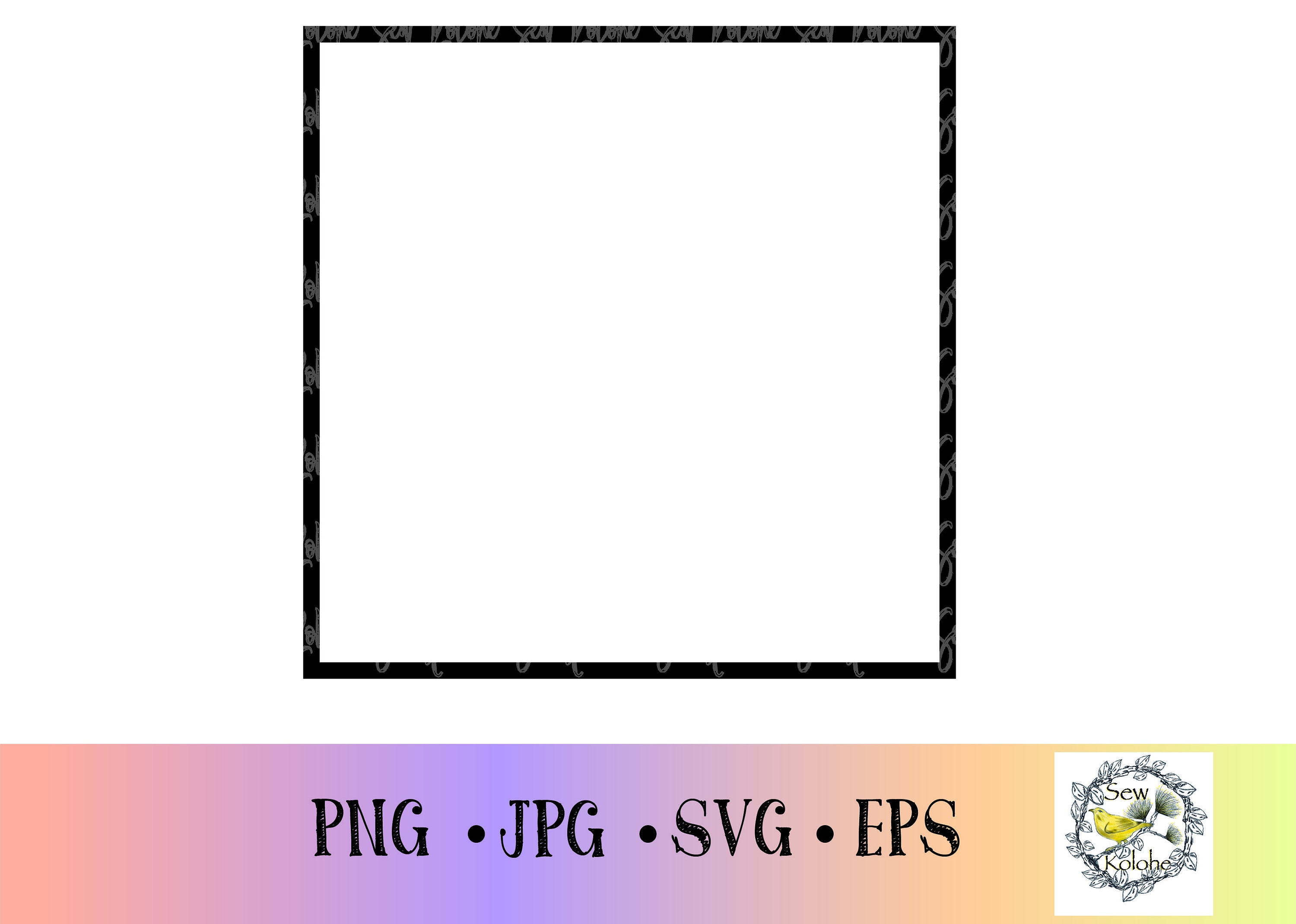 Thick Square Frame File, Shape SVG, Square Frame PNG, Square Frame SVG ...