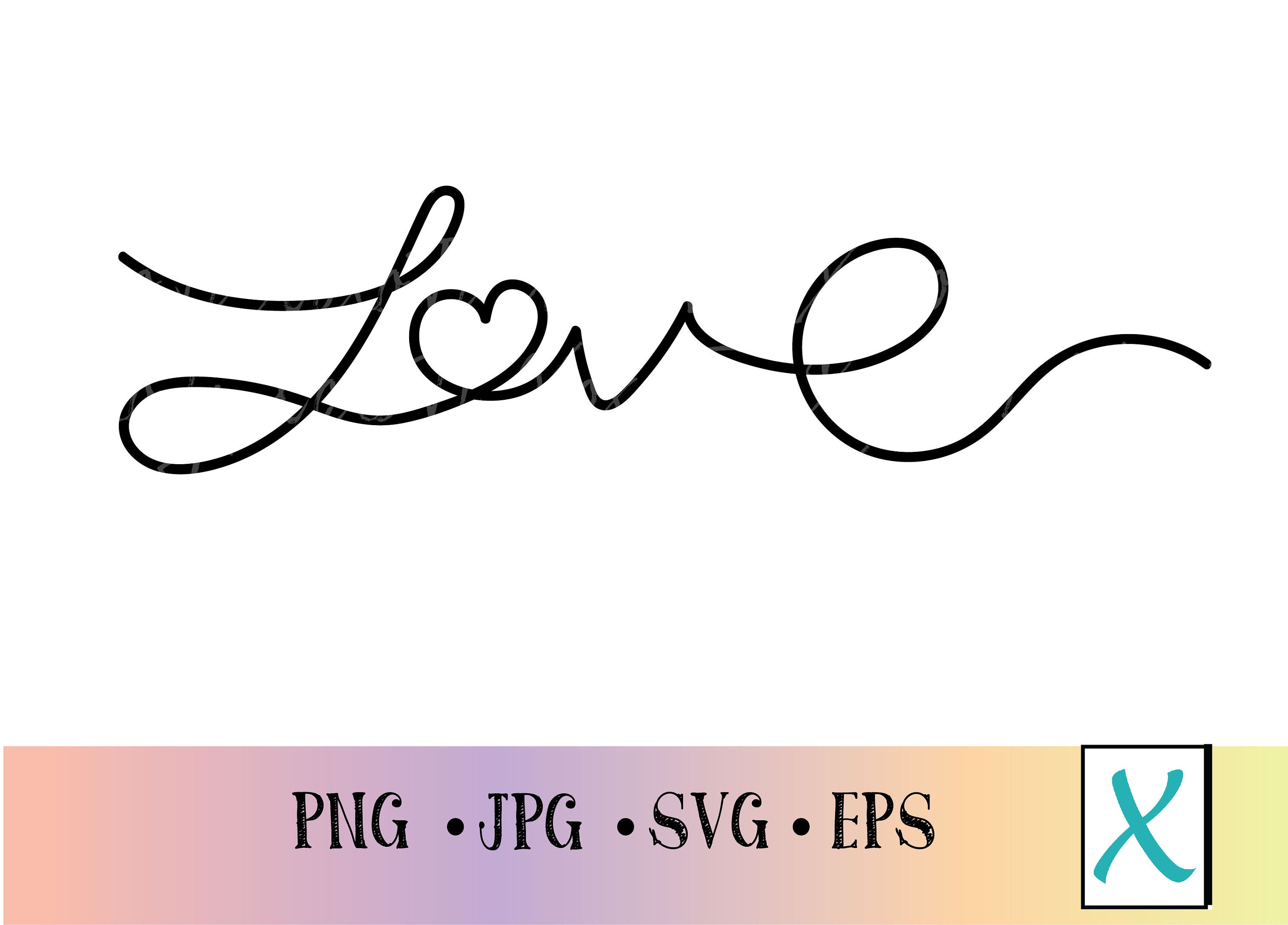 Love Word Art Drawing
