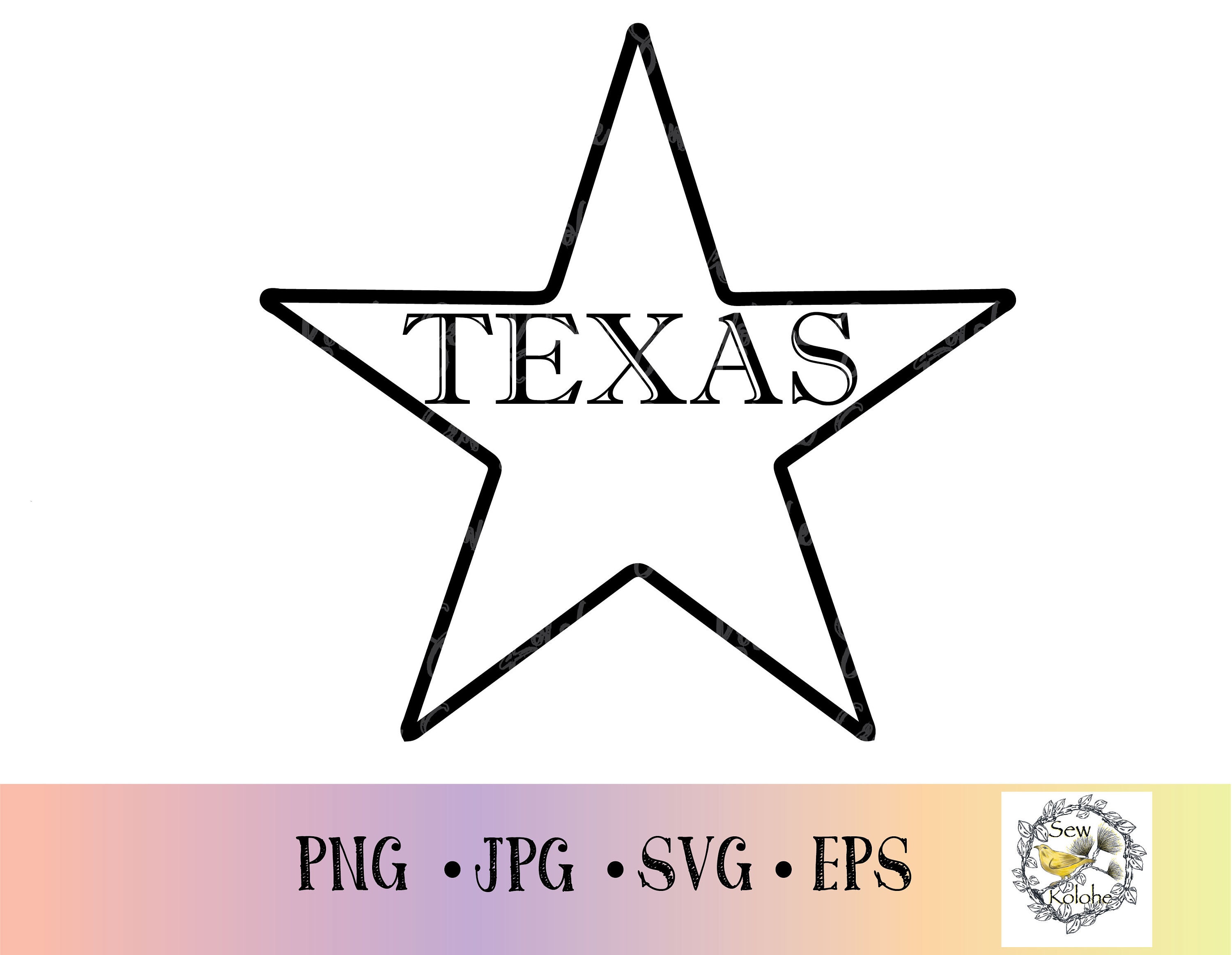 Texas Star SVG Frame, Star Shape SVG, Star PNG, Star Cut File, Digital ...