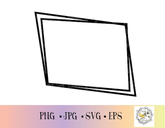 Double Slanted Rectangle Frame SVG Rectangle Frame Rectangle | Etsy