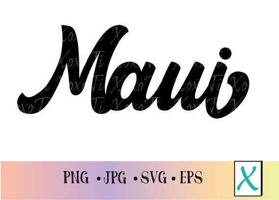 Hawaiimauihawaii Svgclipartsticker Decalhawaii Cut | Etsy
