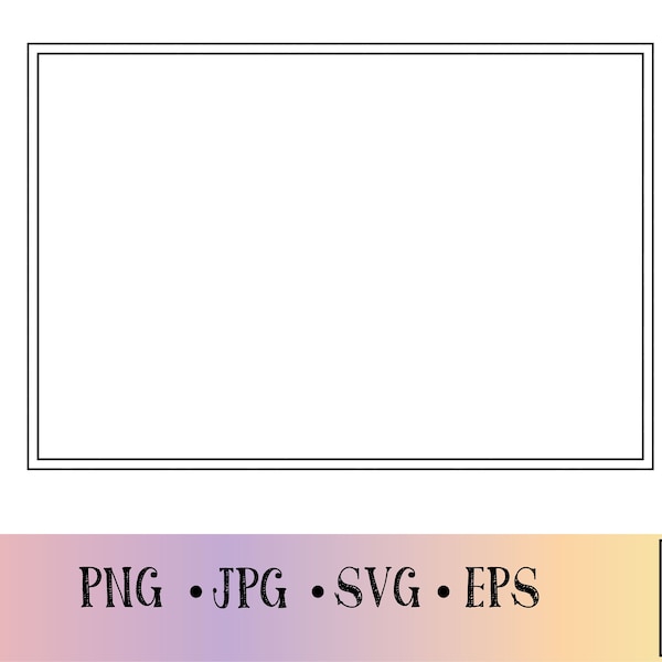 Rectangle Outline Svg - Etsy